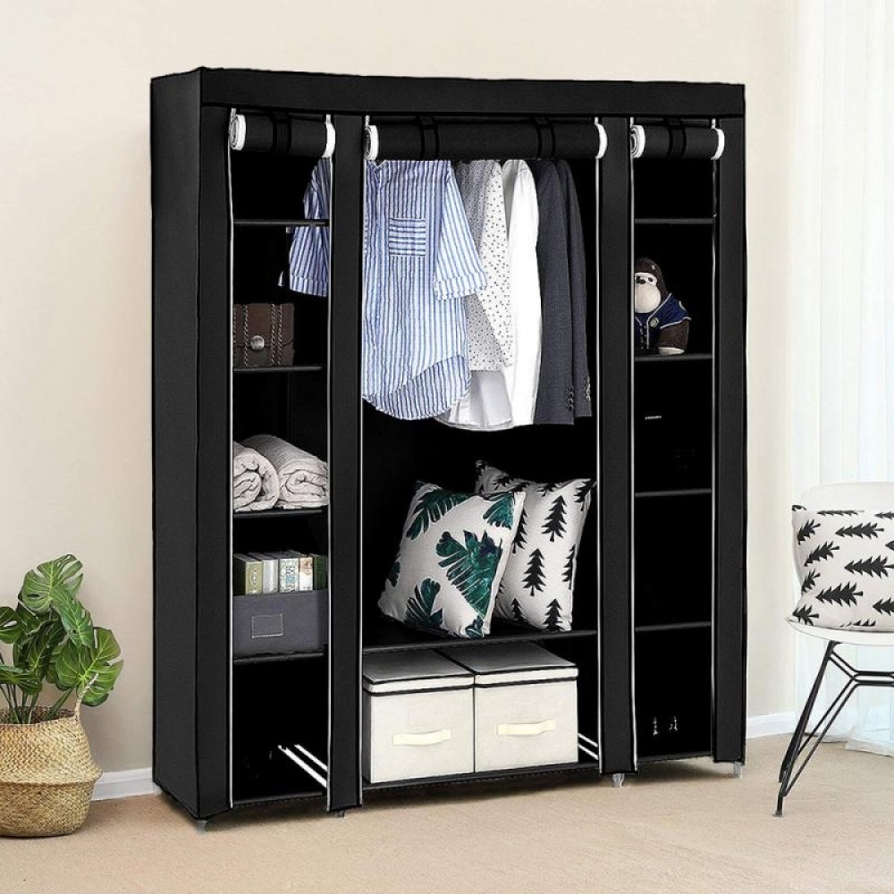 Folding 4 Door Wardrobe - Collapsible Wardrobe 88130 MDF (Medium ...