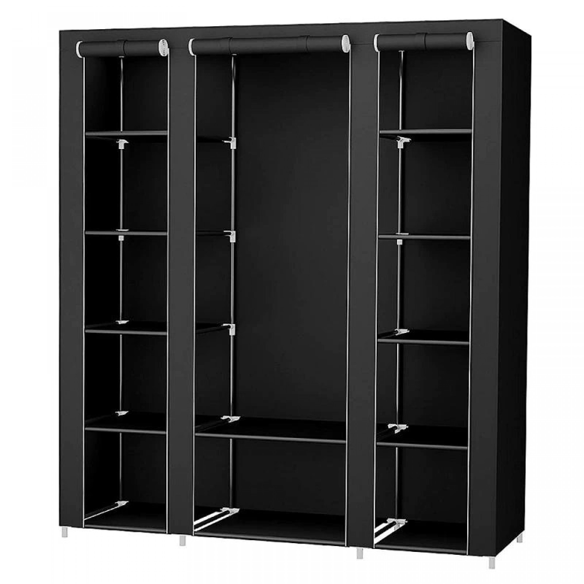 Folding 4 Door Wardrobe - Collapsible Wardrobe 88130 MDF (Medium ...
