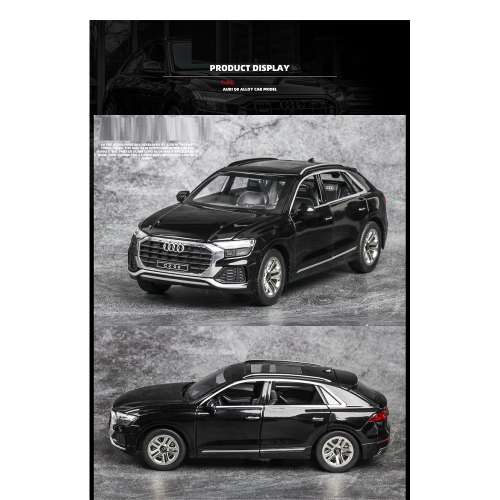 Ontek 1:24 Diecasting Alloy Car Model Audi Q8 AMG Toy Car, Pull Back ...
