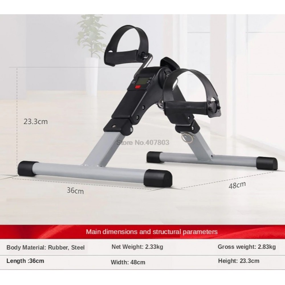 Home Mini Fitness Bike LCD Display Indoor Cycling Stepper Mini Bicycle ...