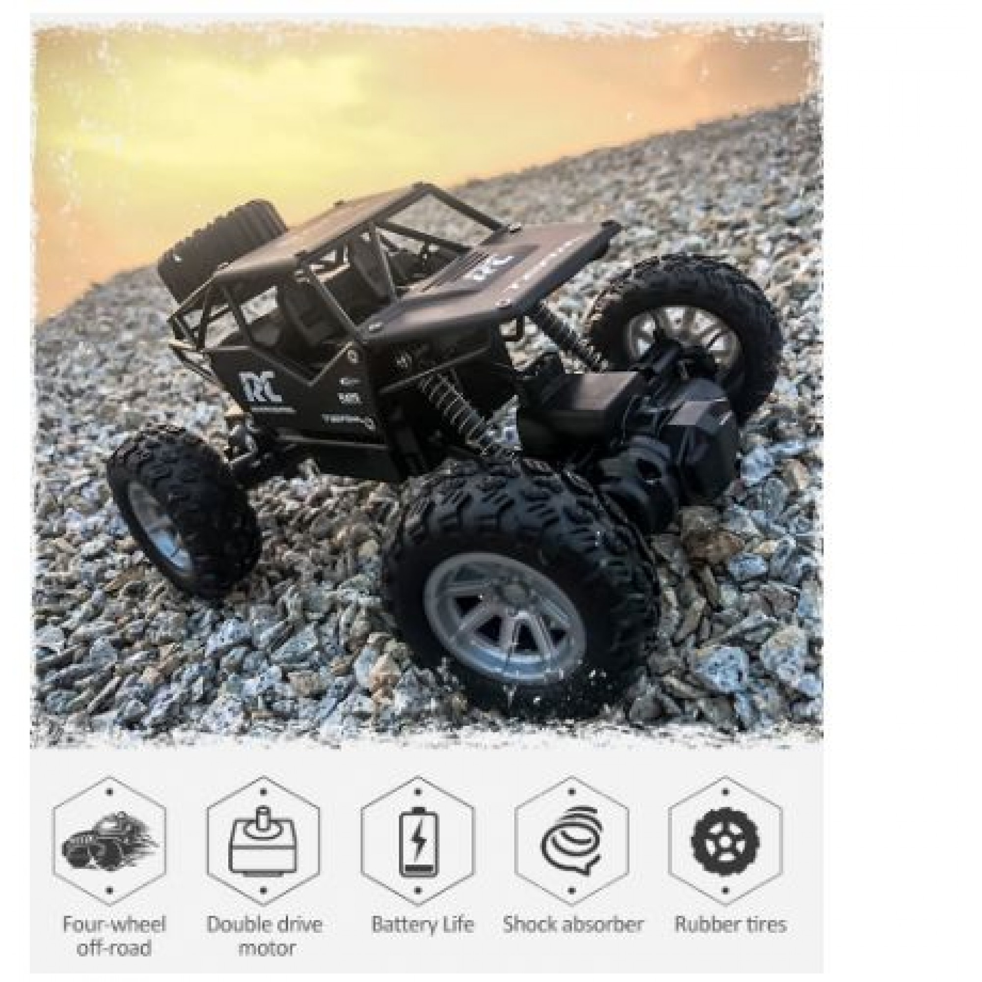 4WD Truck RC Monster Off-Road Vehicle 2.4G High Speed Remote Control ...
